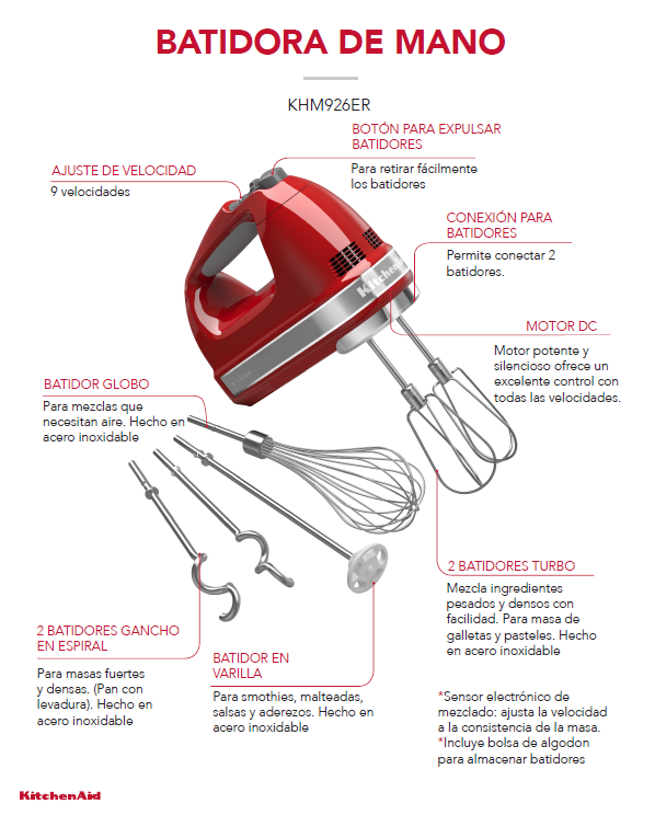 Batidora de mano de 9 Vel. KitchenAid | falabella.com