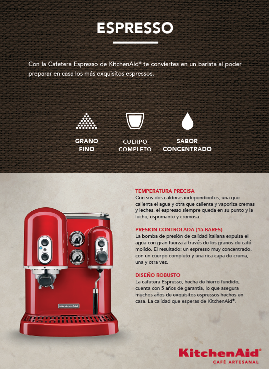 Cafetera Manual Espresso KITCHENAID | falabella.com